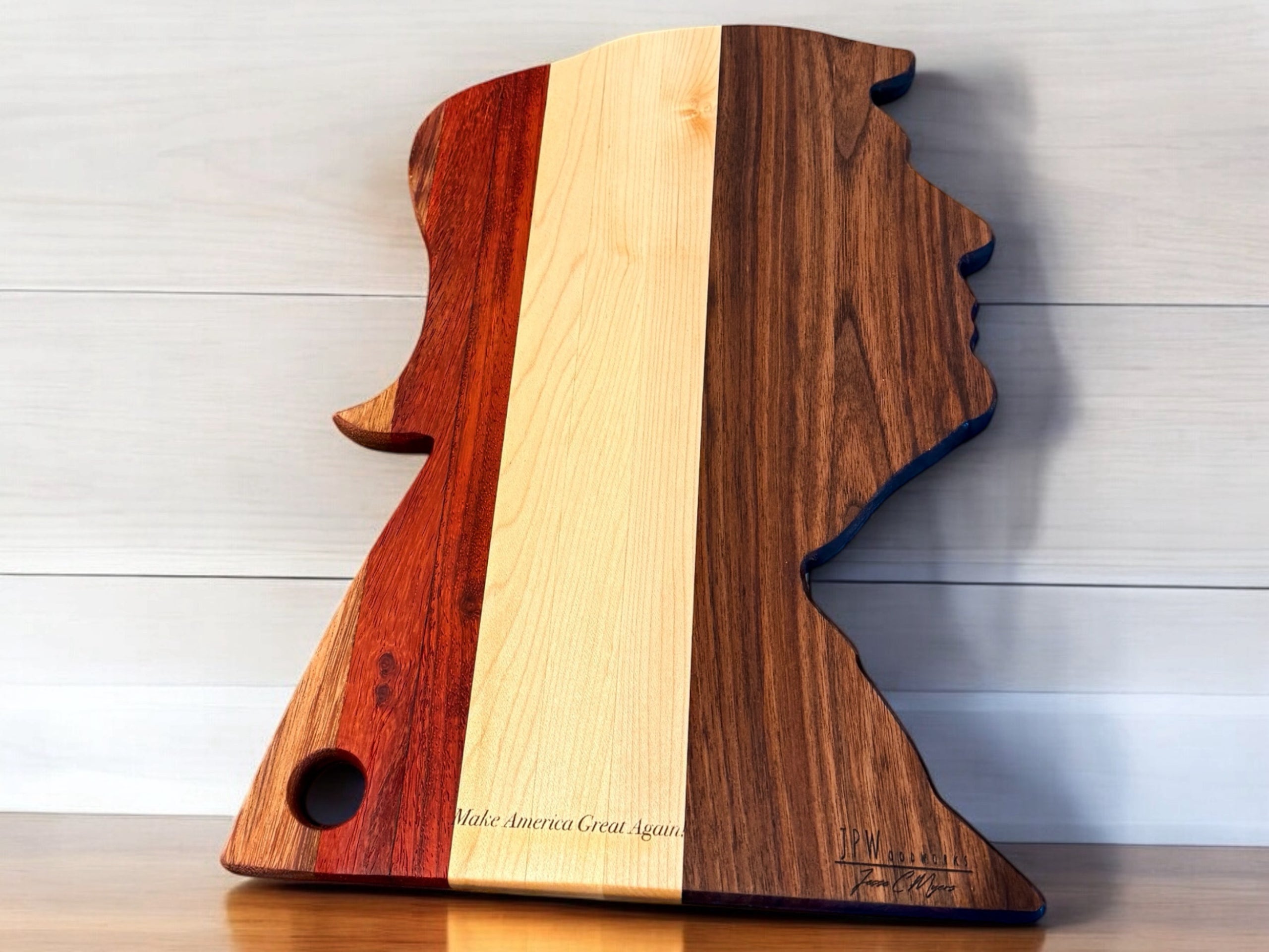 Handmade Donald Trump Charcuterie Board | Jesse's Place Woodworks LLC
